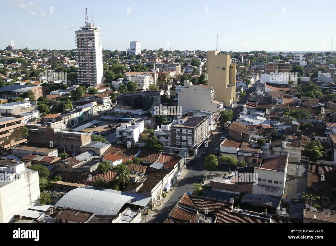 View onto the inner city of Asuncion, Paraguay, South America Stock ...