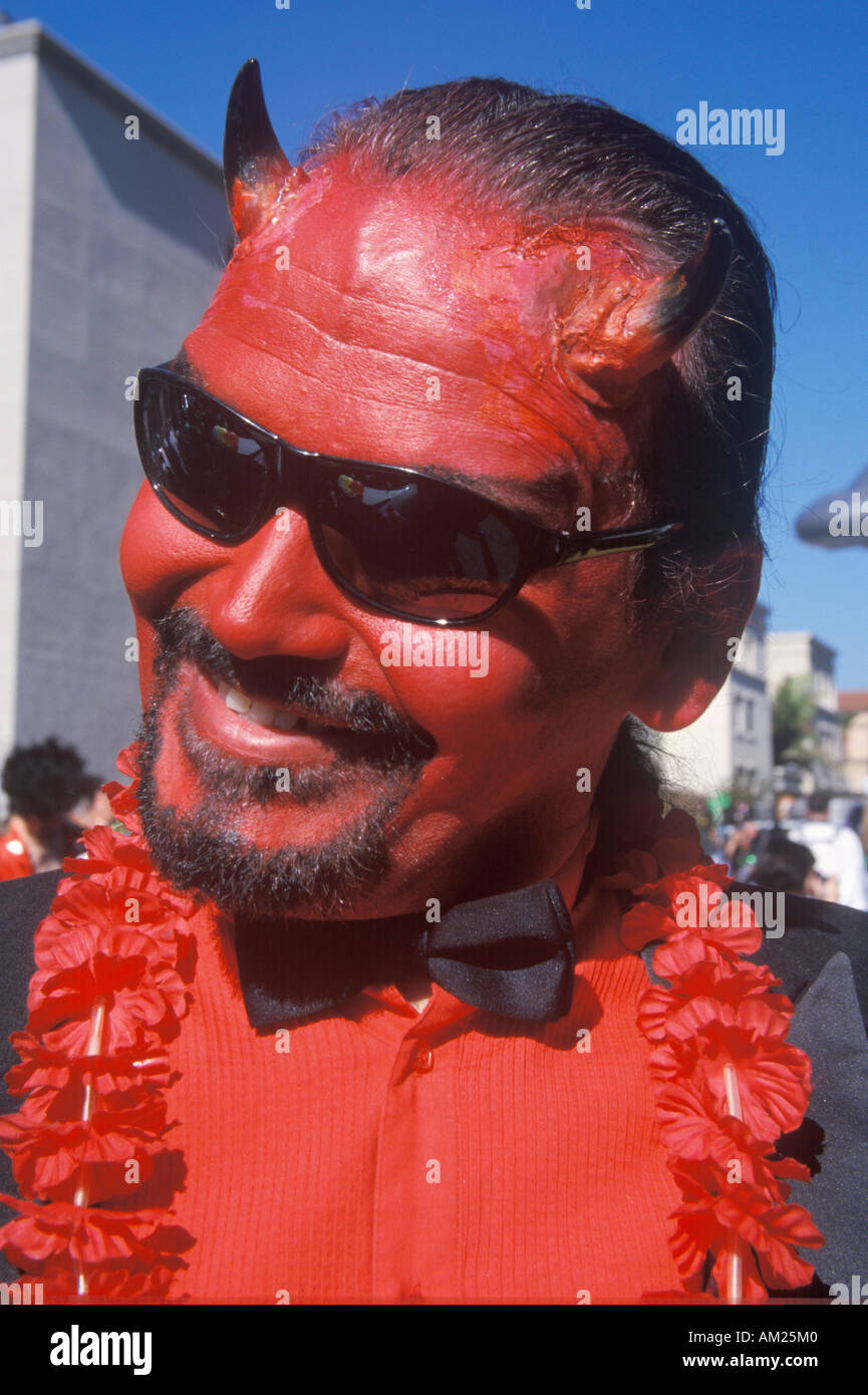 Man dressed as Satan the Devil Stock Photo - Alamy