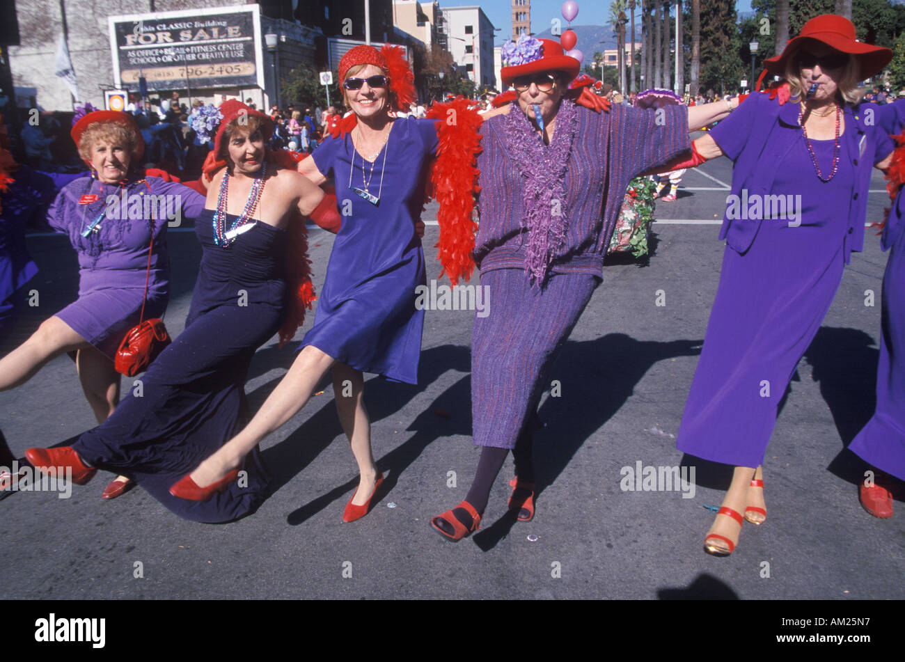 Women marching in the Doo Dah Parade Pasadena California Stock Photo ...