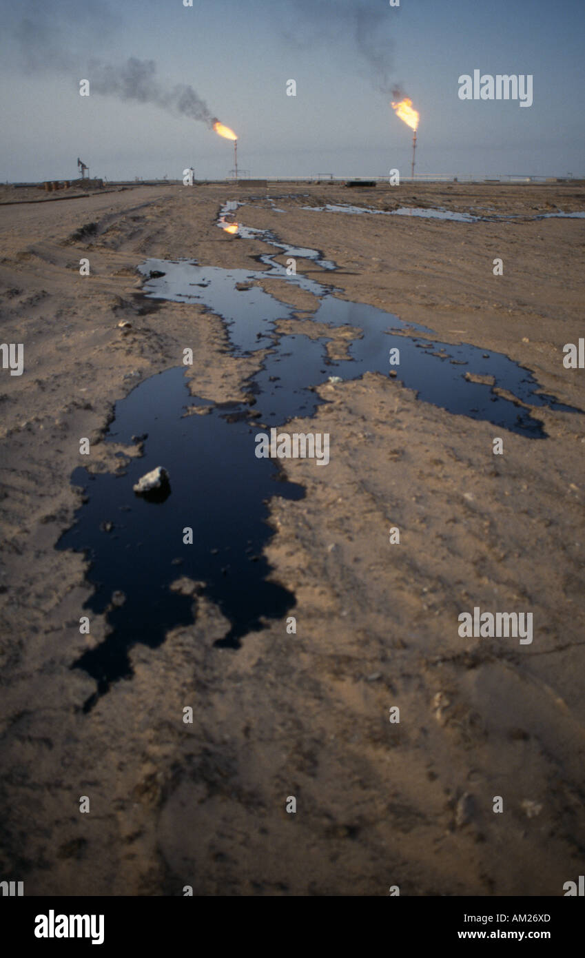 EGYPT North Africa Middle East Sinai Agip Oil Fields with oil spill and ...
