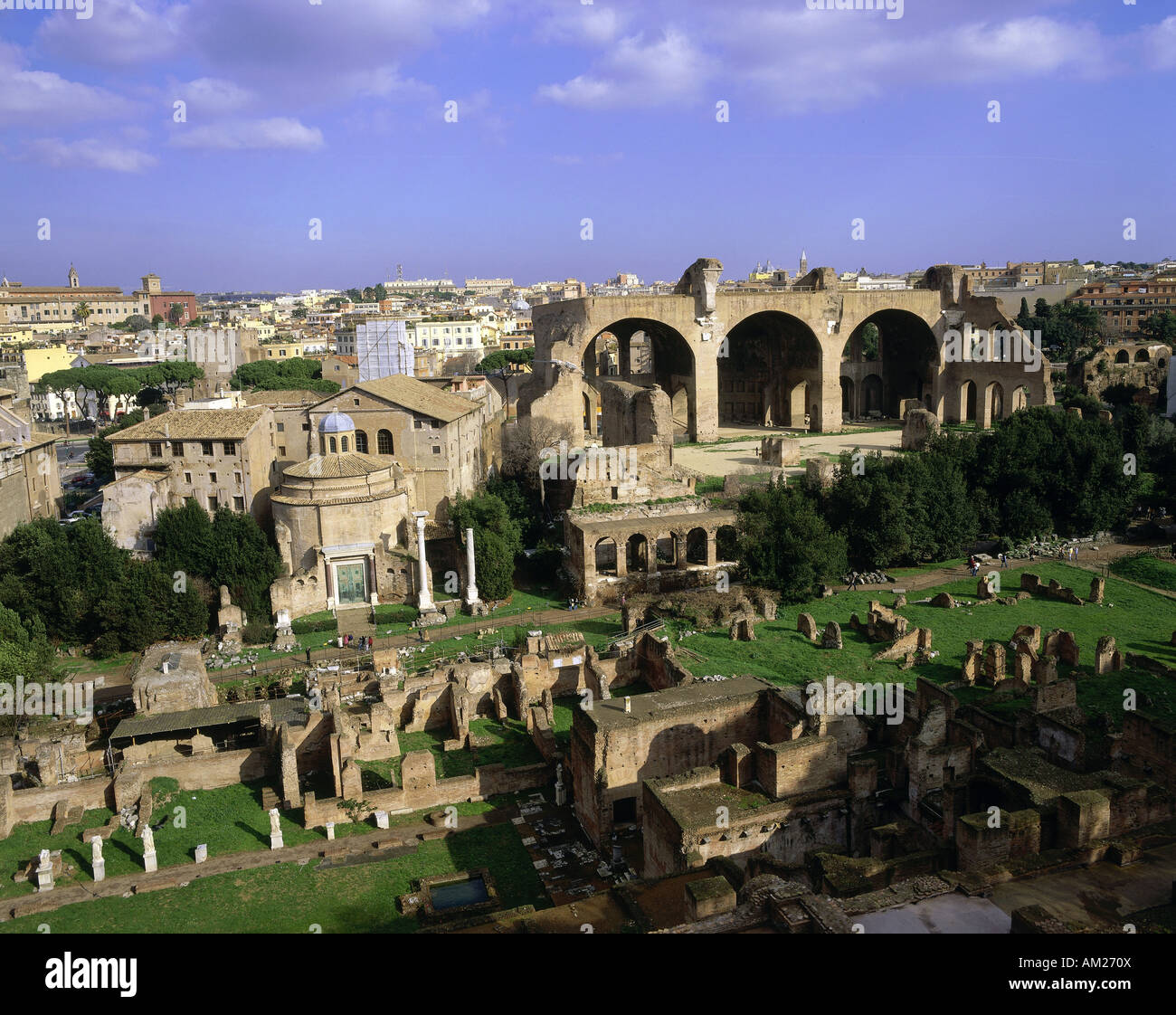 Basilica maxentius constantine forum romanum hi-res stock photography ...