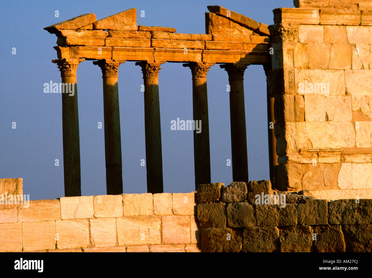 The roman ruins in Palmyra Syria Stock Photo - Alamy