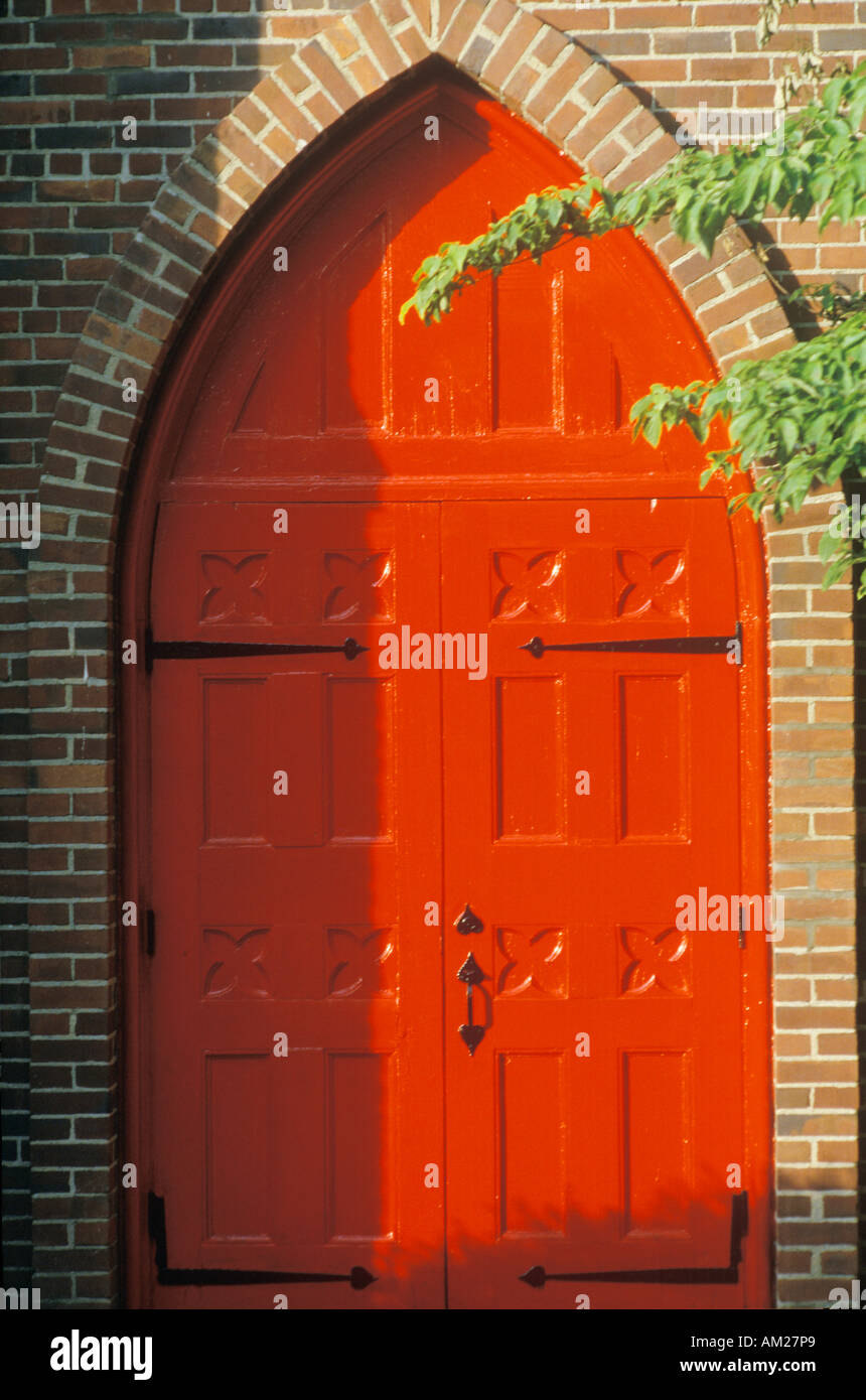Behind the Red Door Church in Westfield New York Stock Photo - Alamy