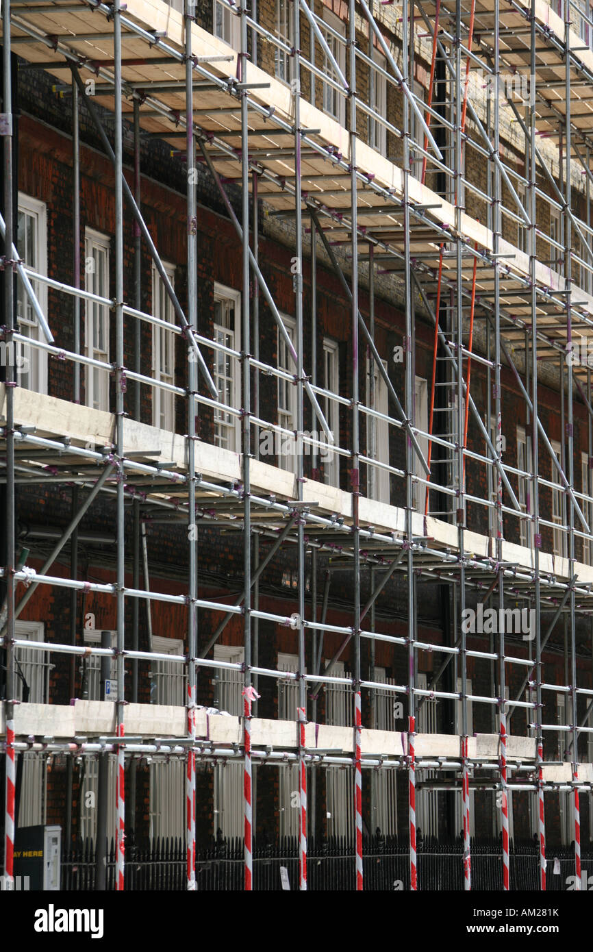 Scaffold on Building Stock Photo - Alamy