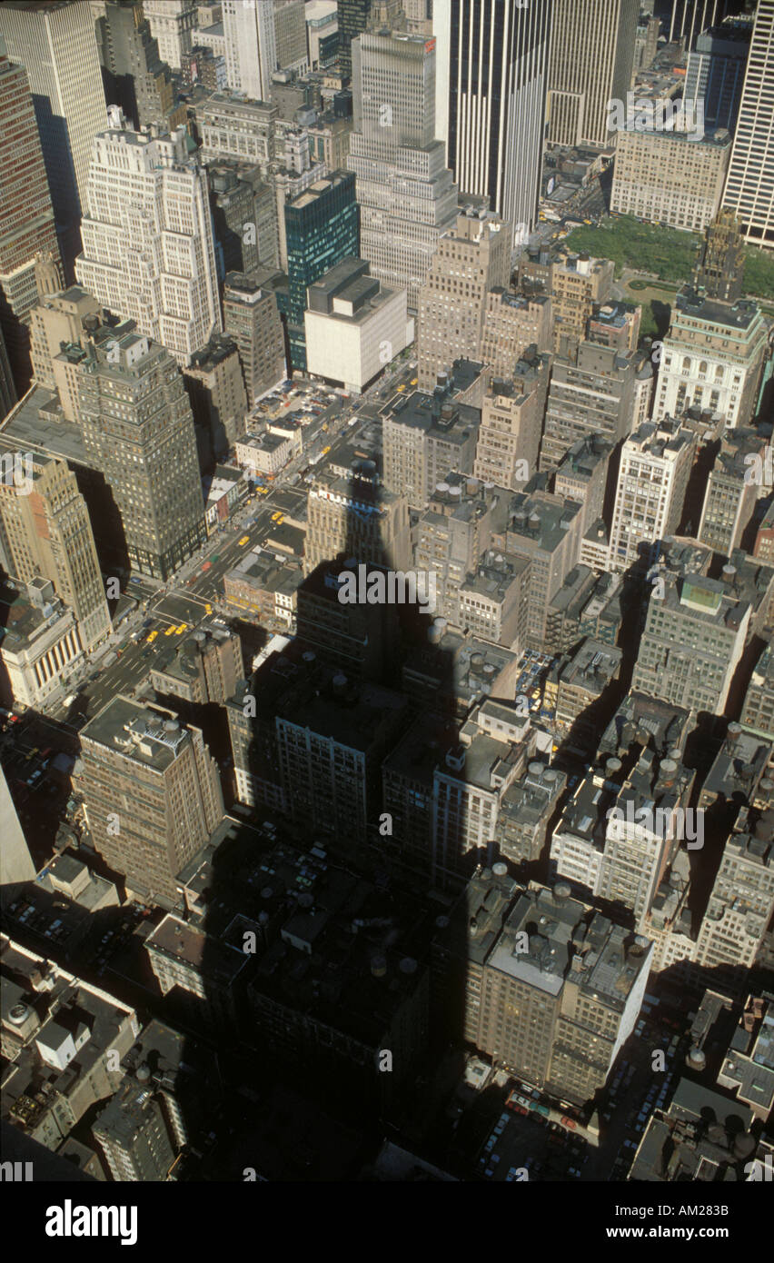 Shadow of The Empire State Building Manhattan New York USA Stock Photo ...