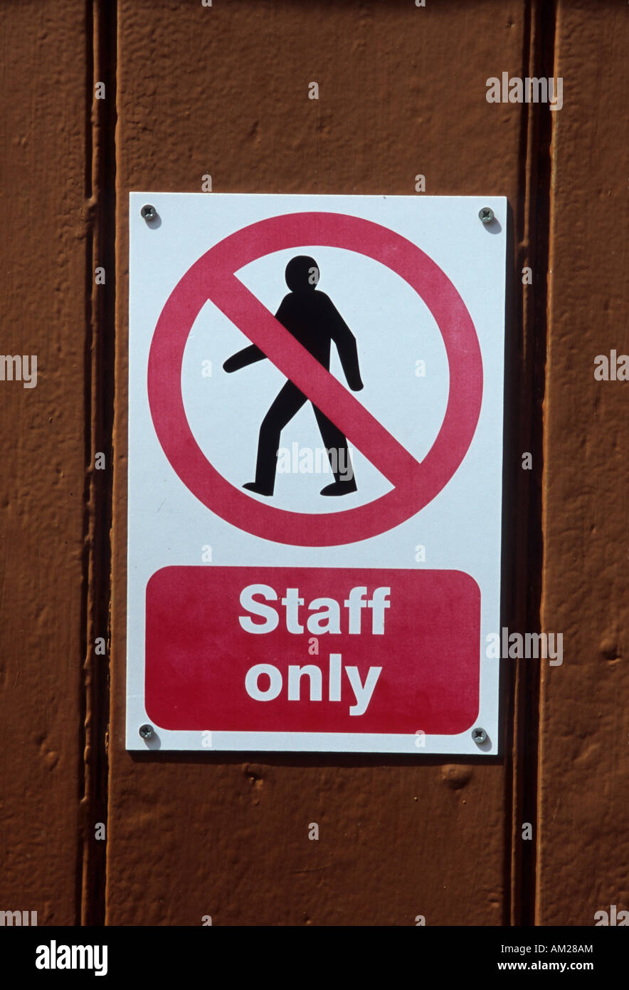 Staff Only Sign Stock Photo - Alamy