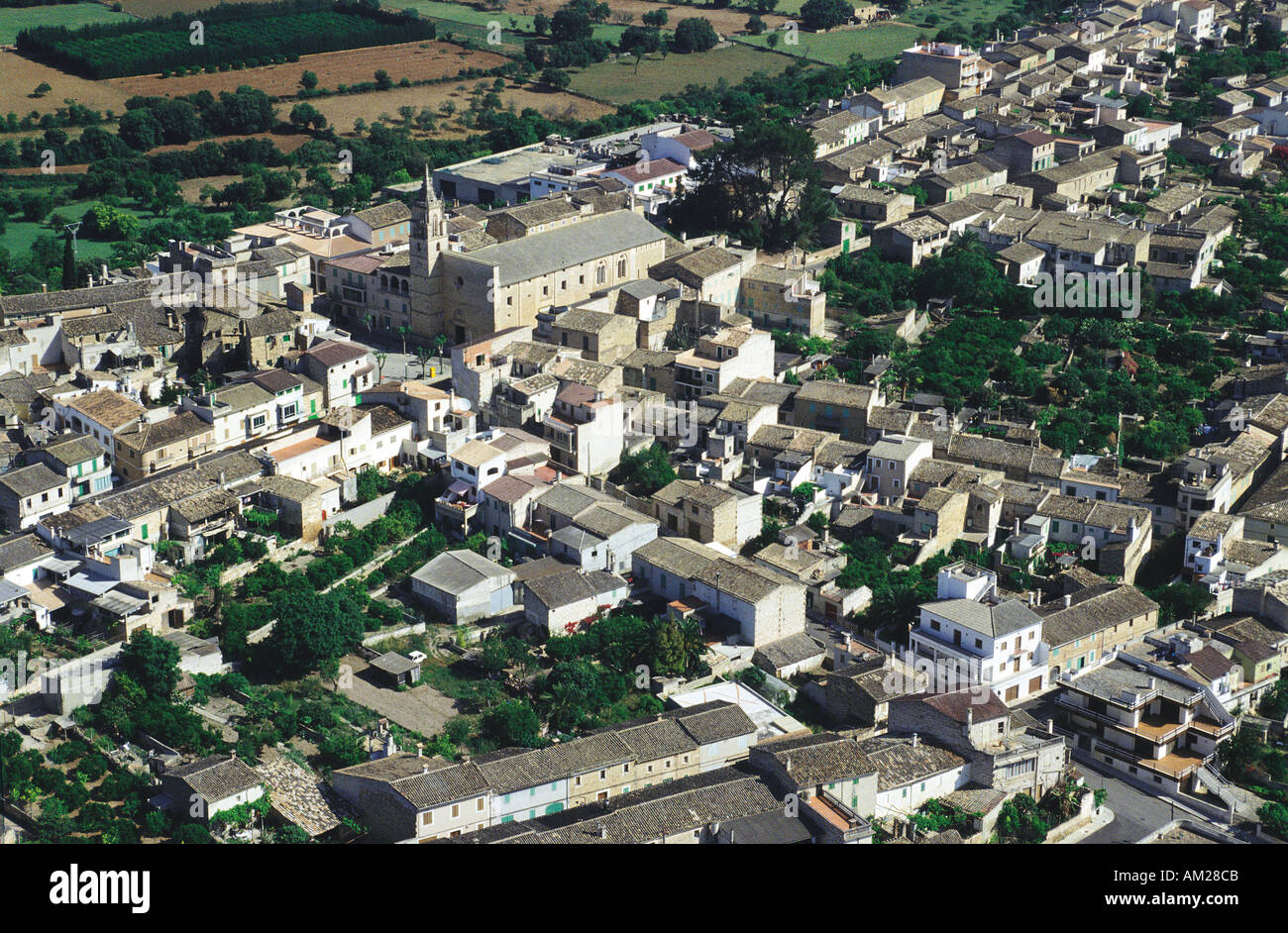 Aerial view Llubi Mallorca Majorca Spain Europe Mediterranean Stock ...