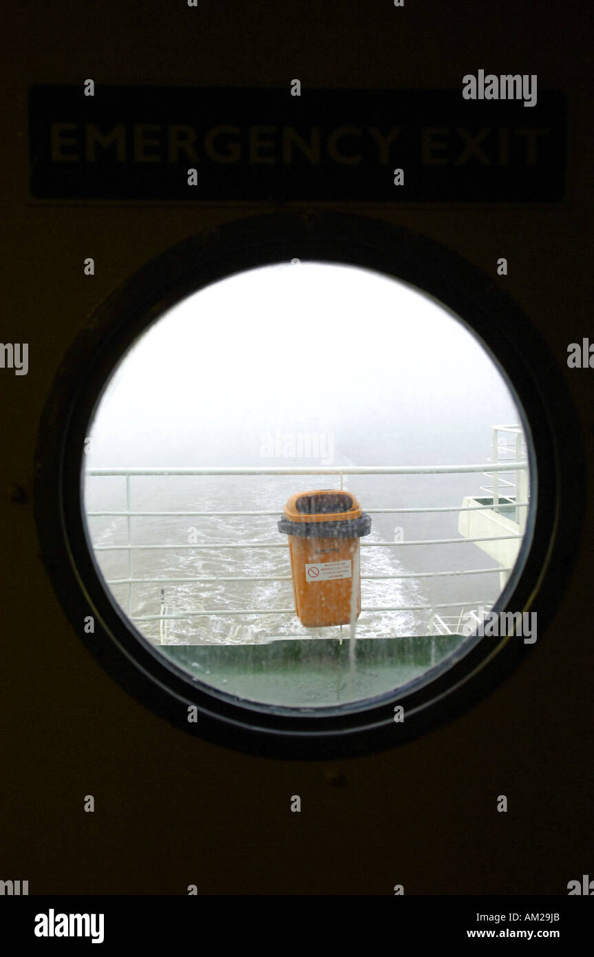 orange bin porthole window ferry hull rotterdam circle abstract door ...