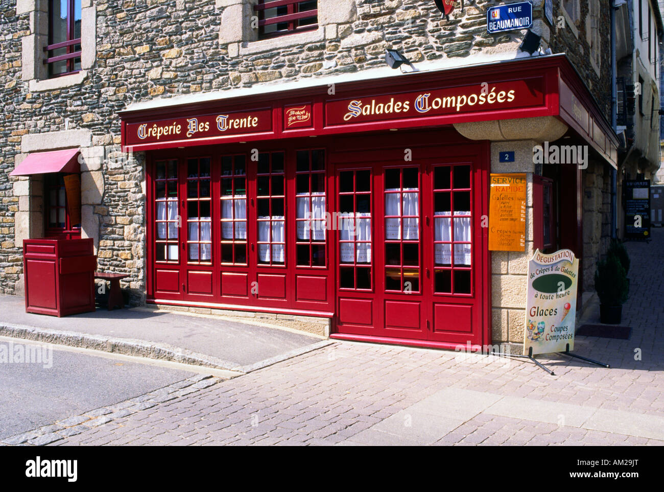 Restaurant Brittany France Stock Photo - Alamy