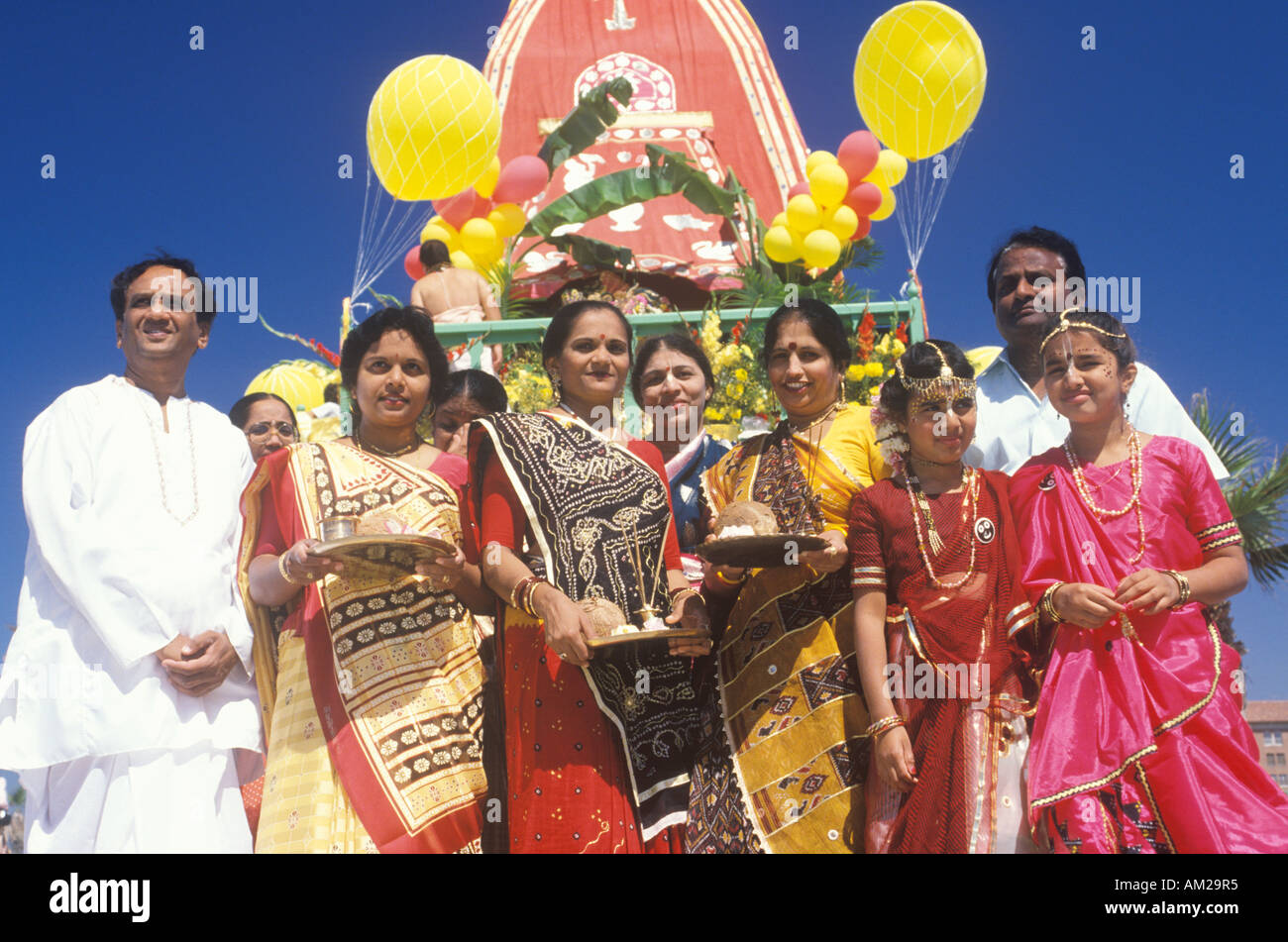 An Indian Festival of Chariots in Santa Monica California Stock Photo ...