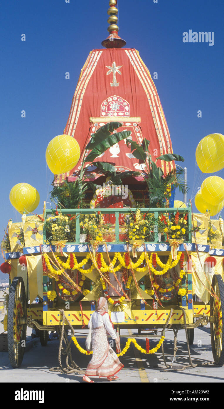 An Indian Festival of Chariots in Santa Monica California Stock Photo ...
