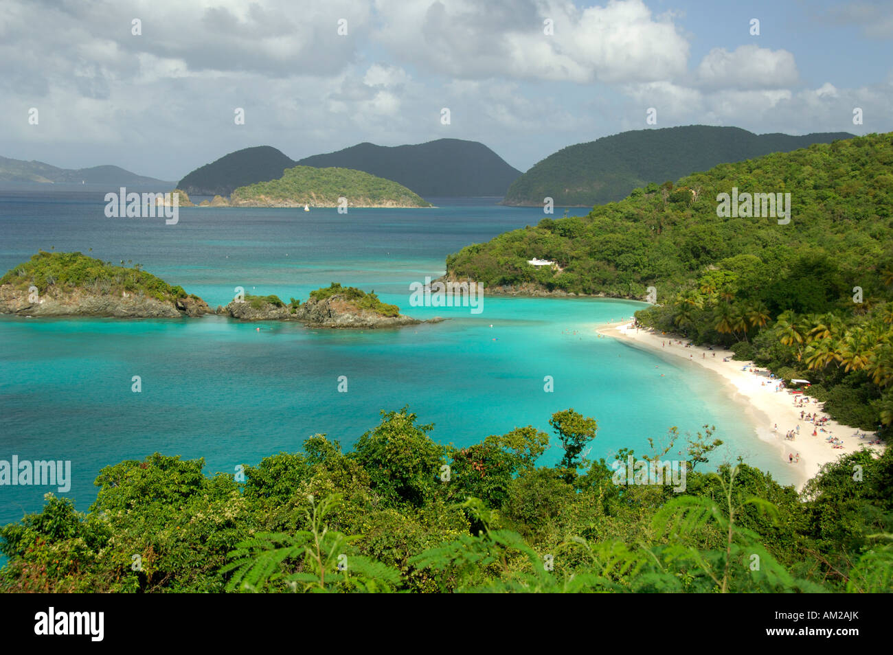 Caribbean, U.S. Virgin Islands, St. John, Trunk Bay, Virgin Islands ...