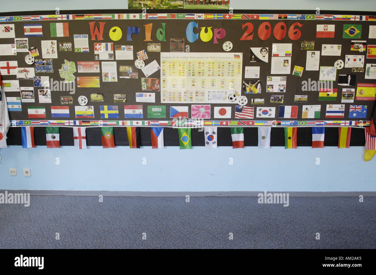 world cup 2006 display board education sport school english Stock Photo ...