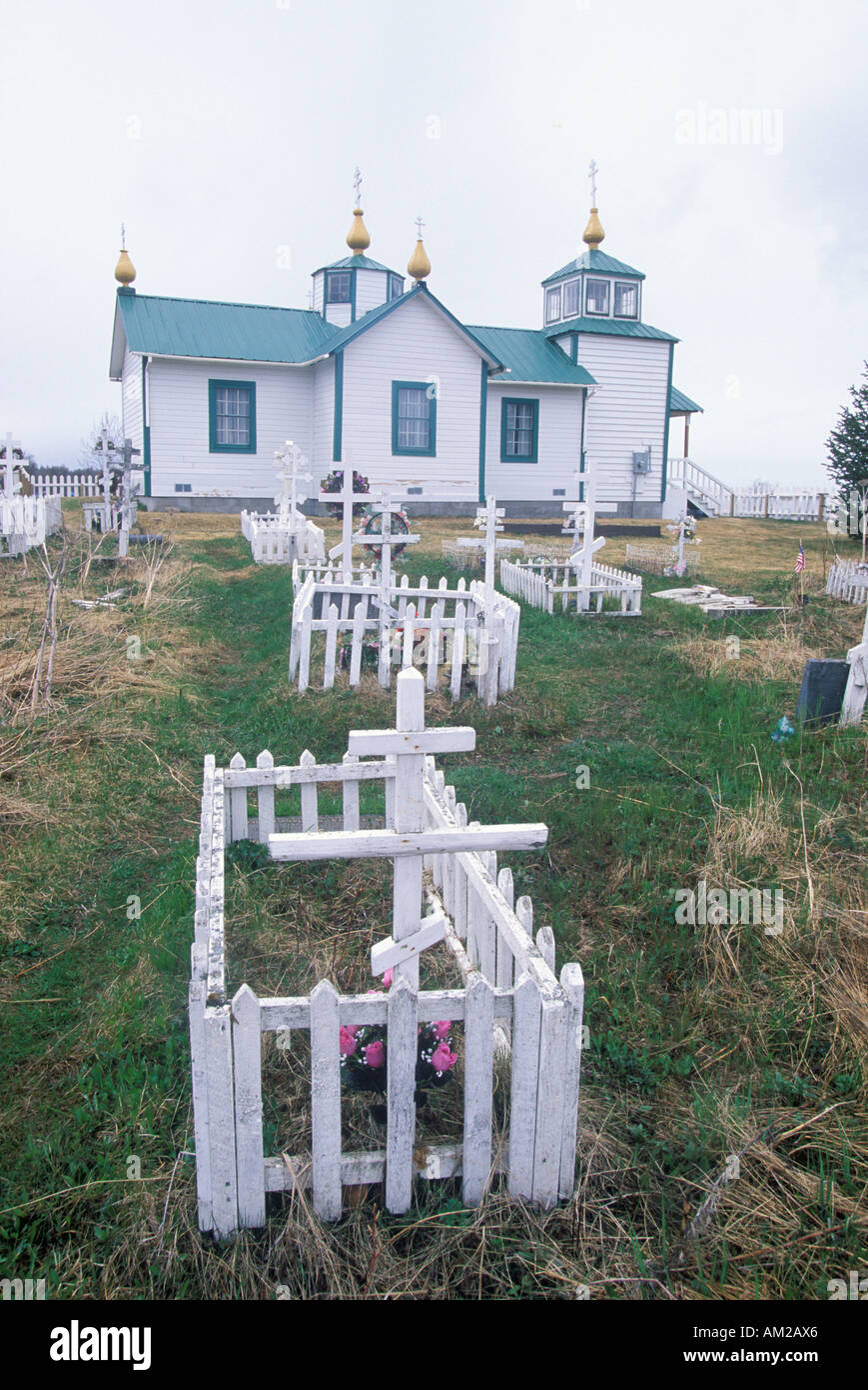 Russian Orthodox Church built in 1901 in Alaska on the Kenai Peninsula ...