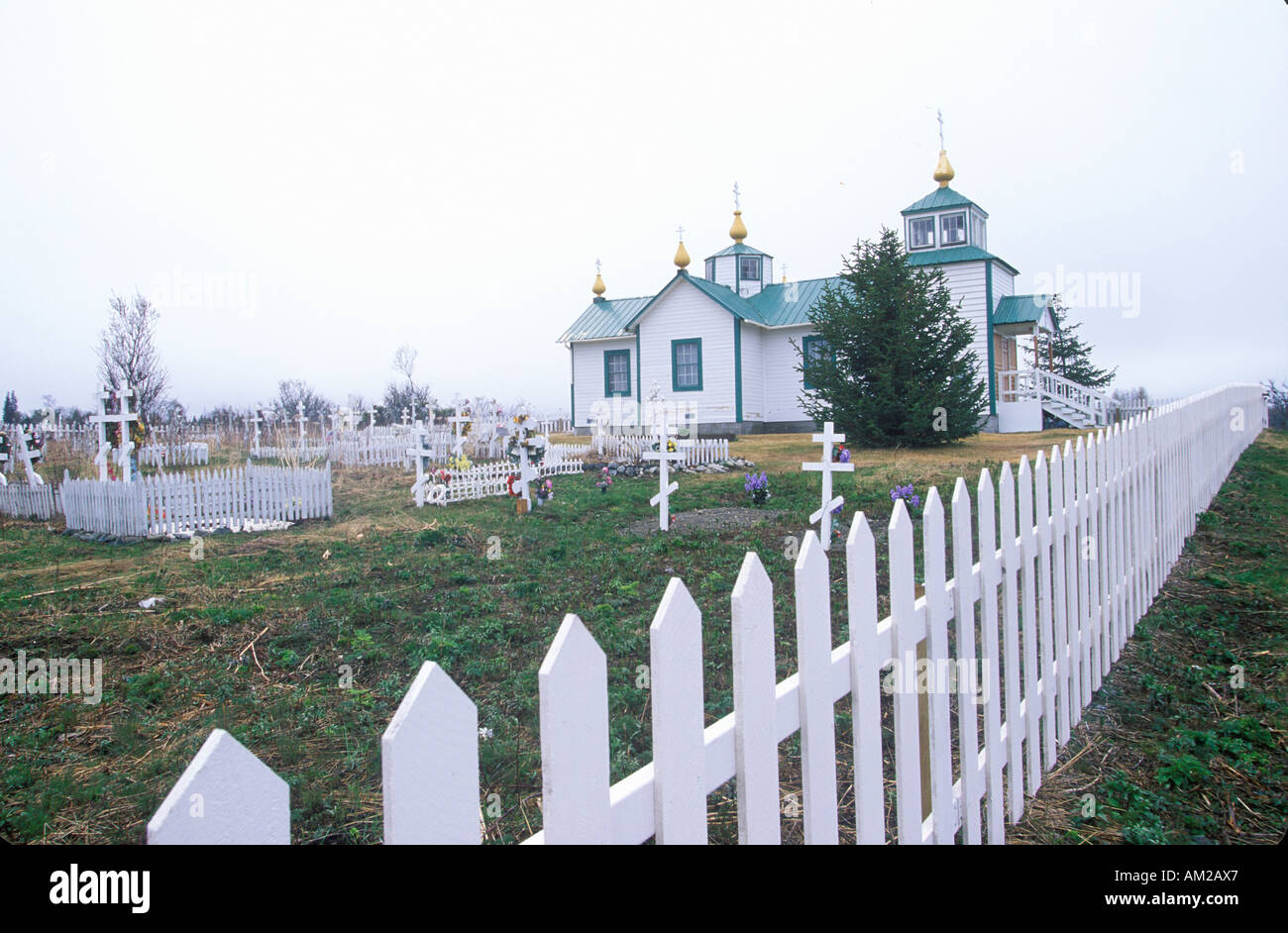 Russian Orthodox Church built in 1901 in Alaska on the Kenai Peninsula ...