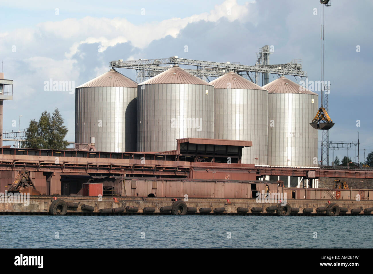 Silo in Harbour Stock Photo - Alamy