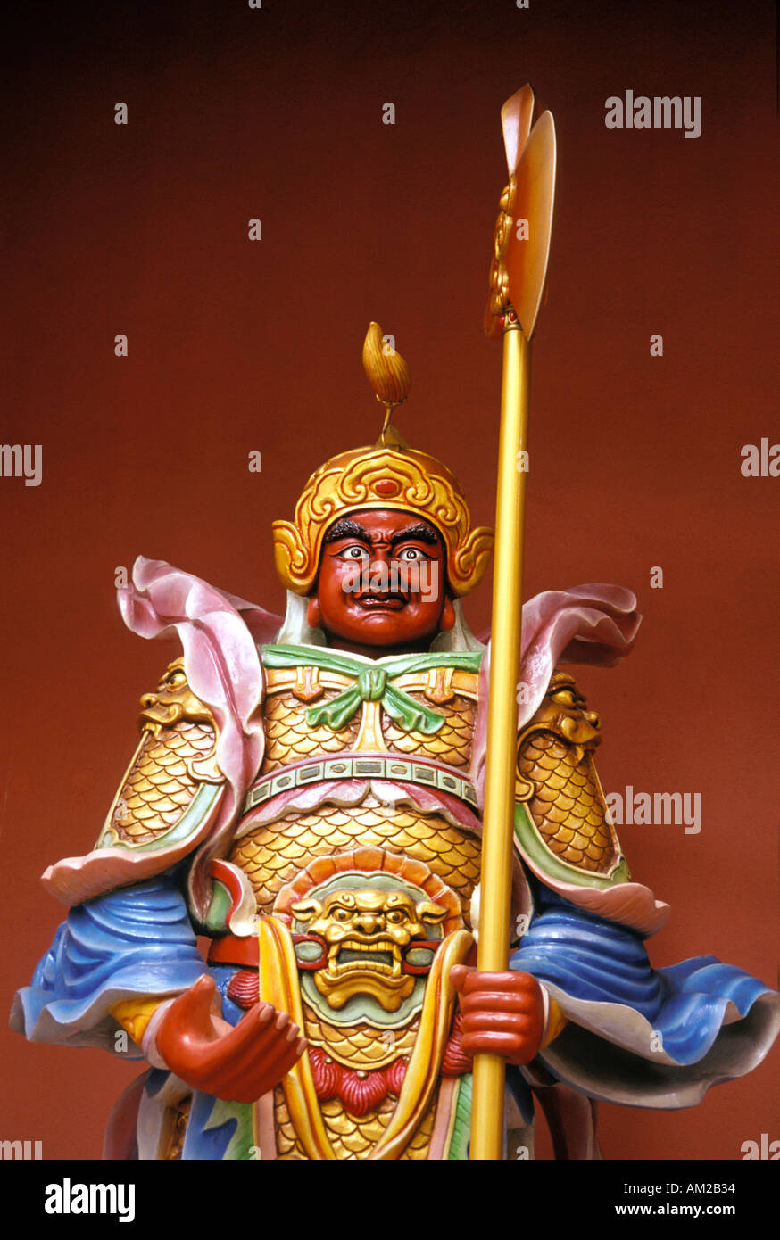 Guardian statues at the Chinese Temple Kota Kinabalu Sabah Malaysia ...