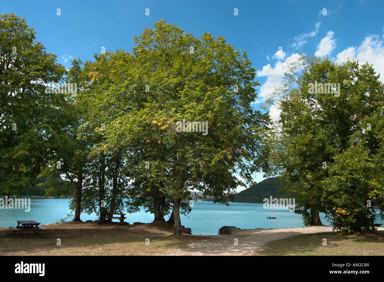 Lac de Chalain, Region des Lacs, Jura, France Stock Photo - Alamy