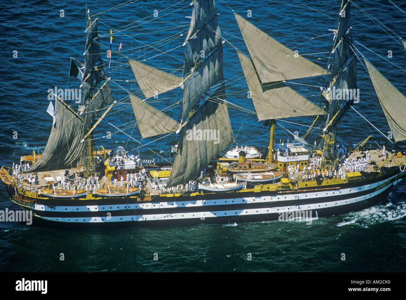100 tall ship sailing down the Hudson River during the 100 year ...