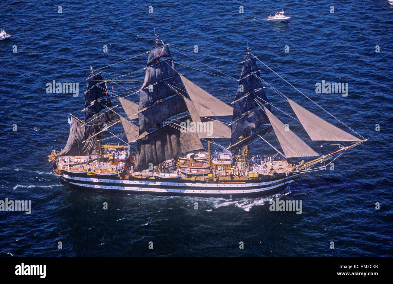 100 tall ship sailing down the Hudson River during the 100 year ...