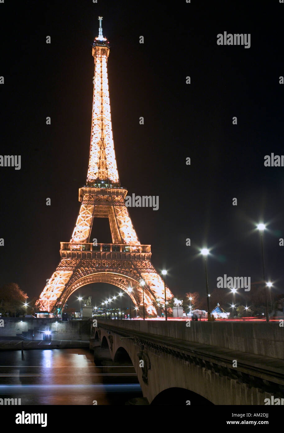 Eiffel Tower, Paris, illuminated Stock Photo - Alamy