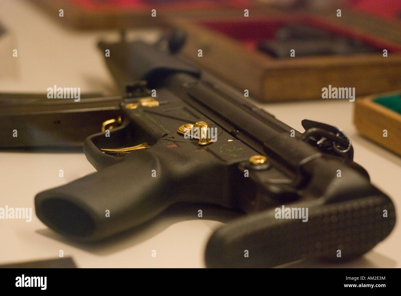 Heckler and Koch MP5 9mm sub machine gun with gold plated parts Stock ...