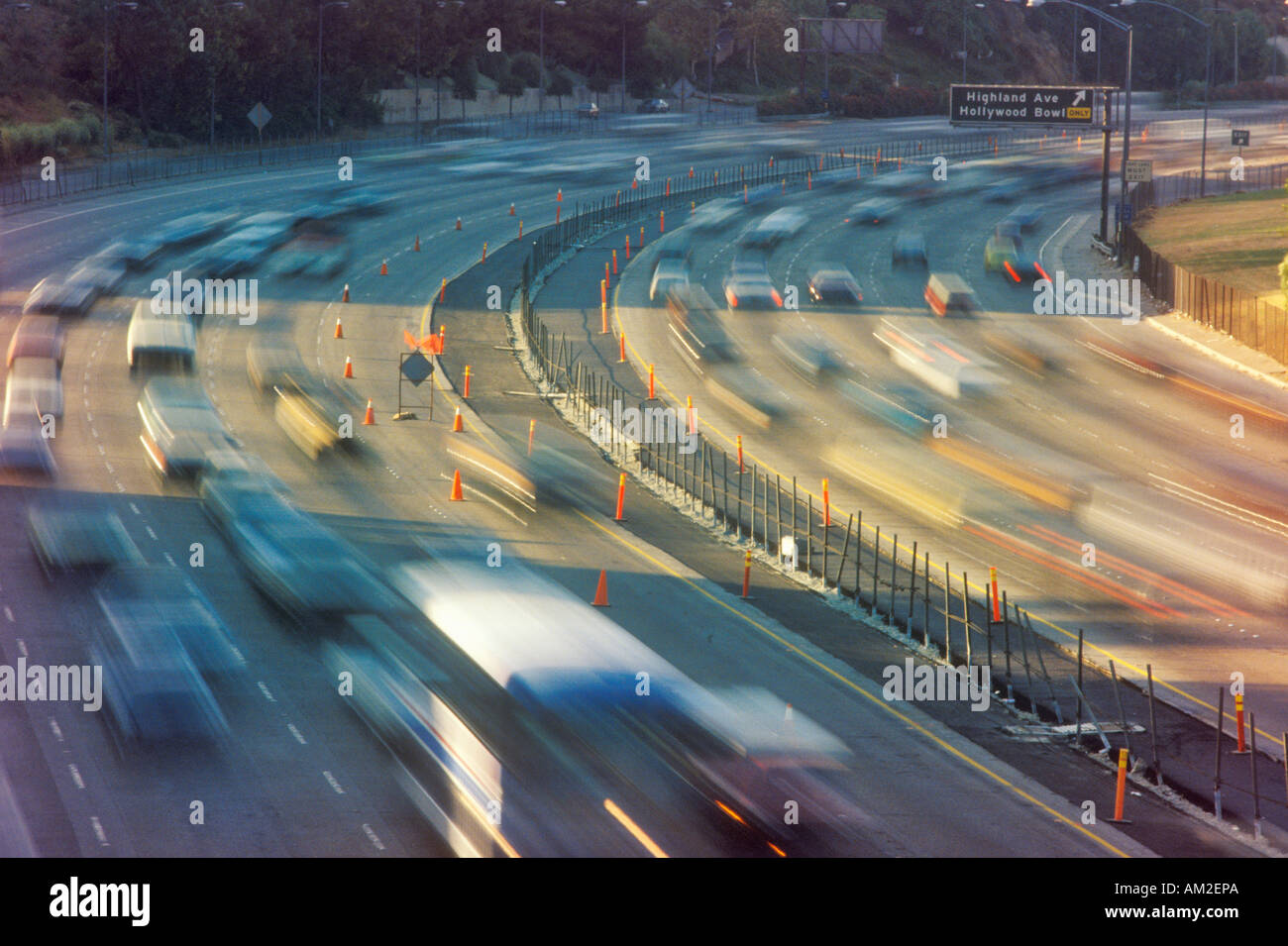 Time lapse freeway traffic in hi-res stock photography and images - Alamy