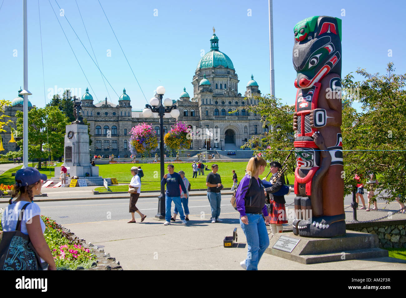 North America, Canada, British Columbia, Victoria. Capital building in ...