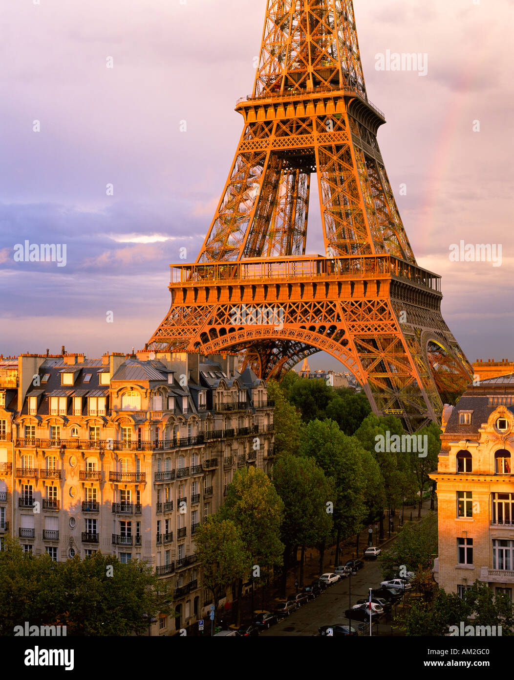 France Paris Eiffel tower over city Stock Photo - Alamy