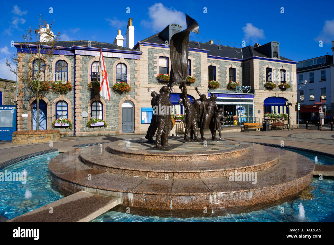 Channel Islands jersey Liberation statue st Helier Stock Photo - Alamy