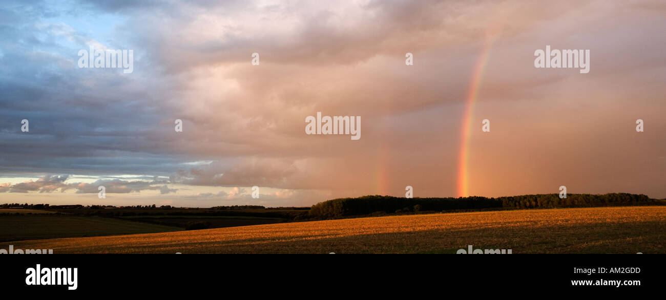 Rainbow over leicestershire hi-res stock photography and images - Alamy