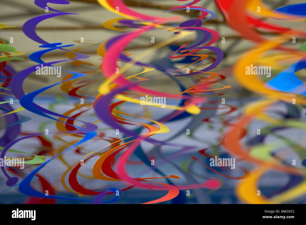 Multi coloured mobiles Stock Photo - Alamy