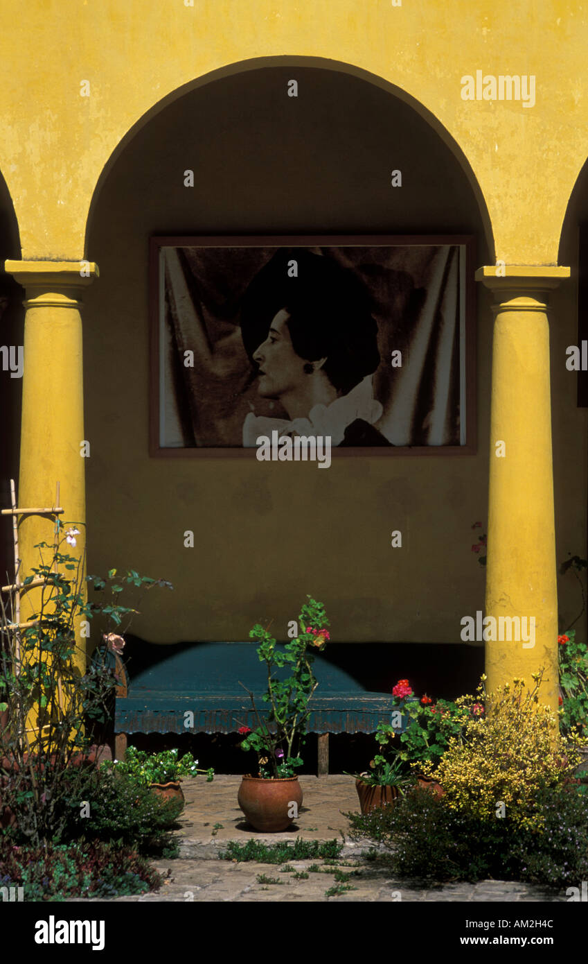 Scene from the courtyard of Na Bolom a museum in San Cristobal de las ...