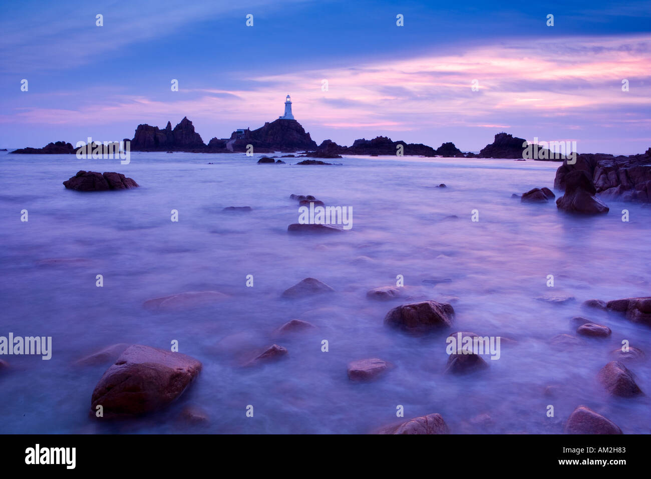 Channel Islands Jersey La Corbiere Lighthouse Stock Photo - Alamy