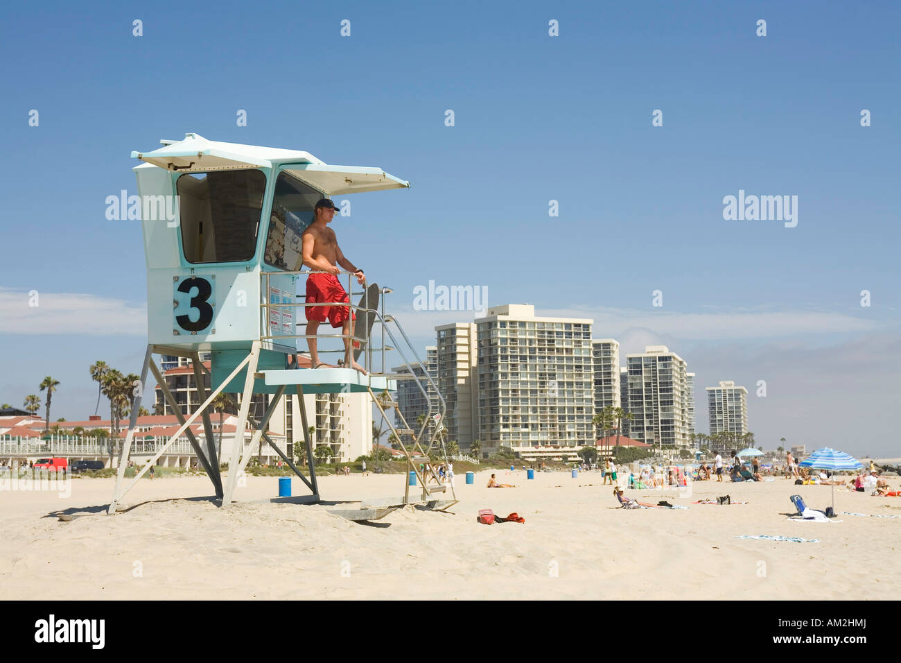 Lifeguard at Coronado Beach San Diego California Stock Photo - Alamy