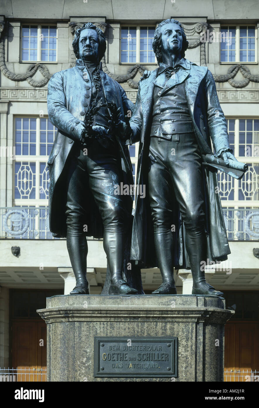 Goethe Schiller Monument, Weimar Stock Photos & Goethe Schiller ...