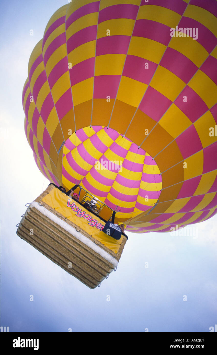 Hot Air Balloon in Flight Stock Photo - Alamy