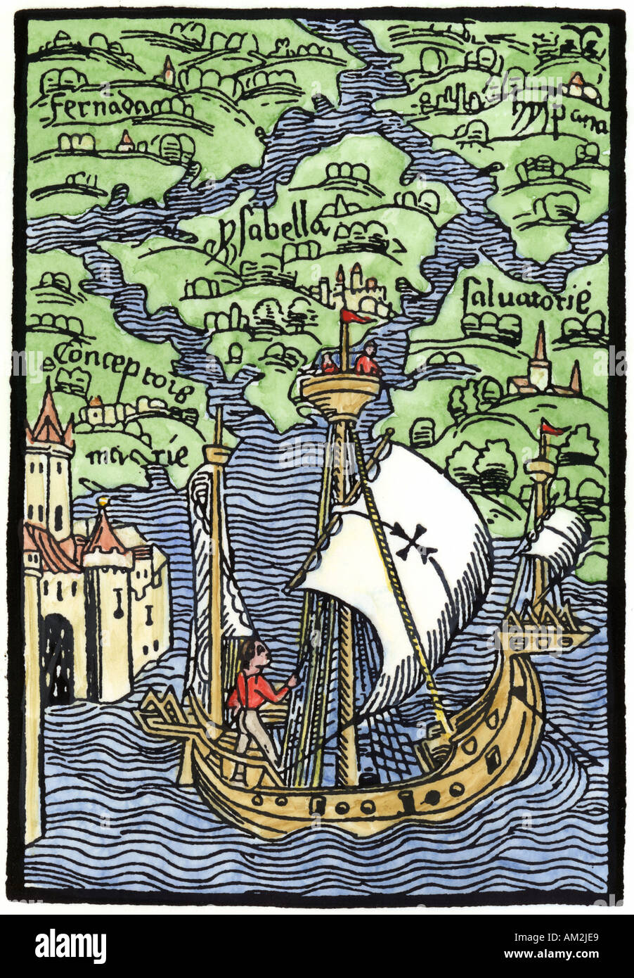 Christopher columbus 1493 caribbean hi-res stock photography and images ...