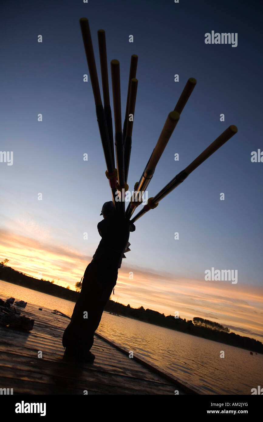 Rowing oars hi-res stock photography and images - Alamy