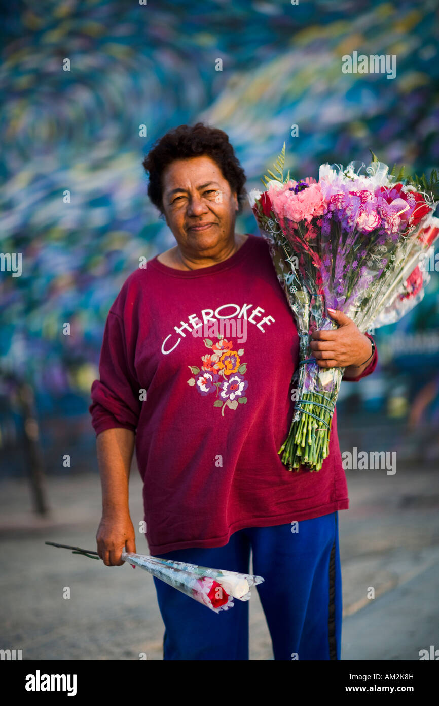 Flower vendor Venice Beach Los Angeles County California United States ...