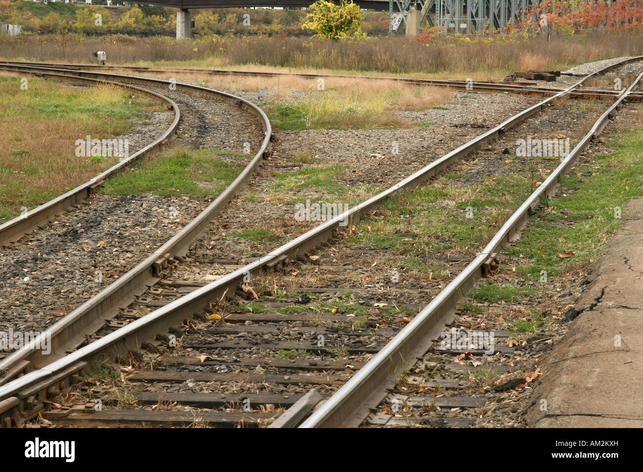 Railroad Tracks New England Central RR and Vermont rail System Bellows ...