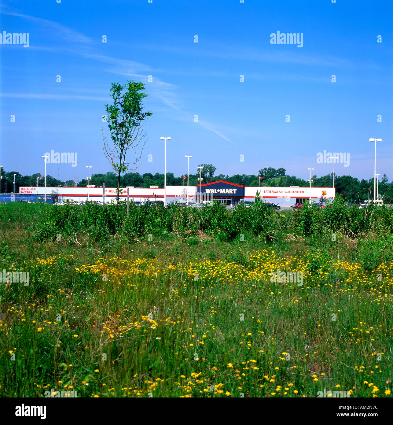 Out of town Walmart store set in a rural landscape Canada Stock Photo ...