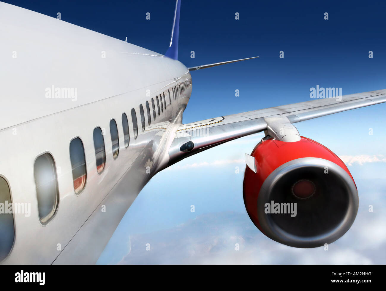 wings and engines of aircraft Stock Photo - Alamy