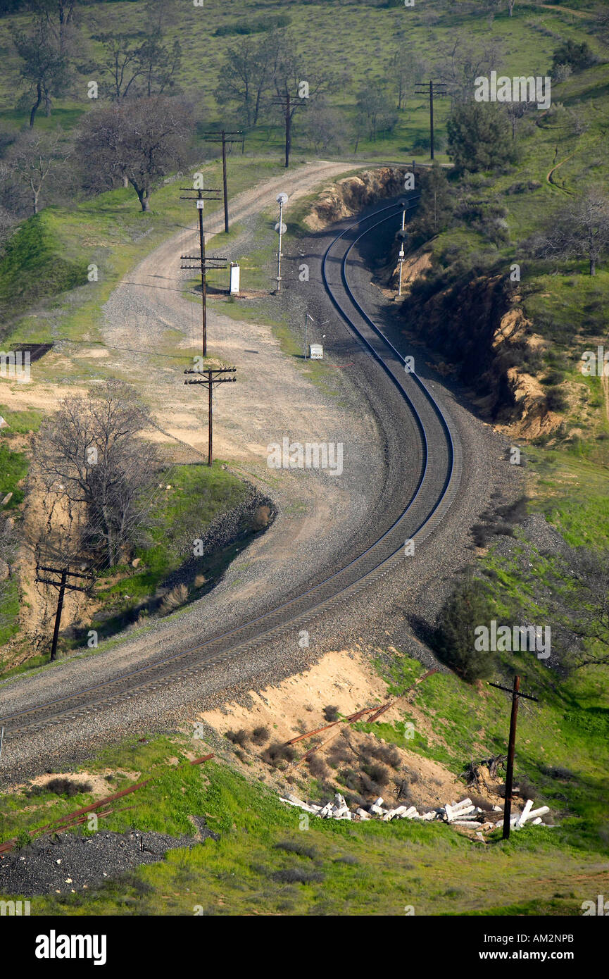 The Tehachapi Train Loop near Tehachapi California is the historic ...