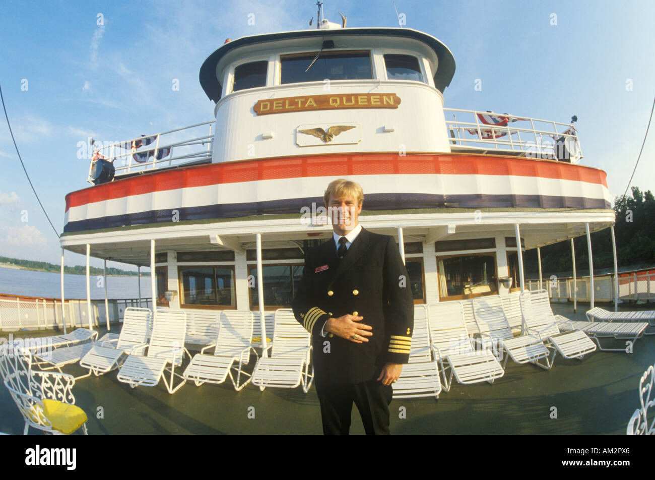 The captain of the Delta Queen a relic of the steamboat era of the 19th ...