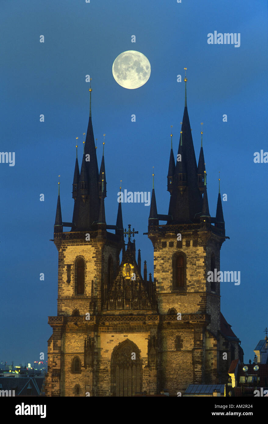 Prague in moonlight hi-res stock photography and images - Alamy