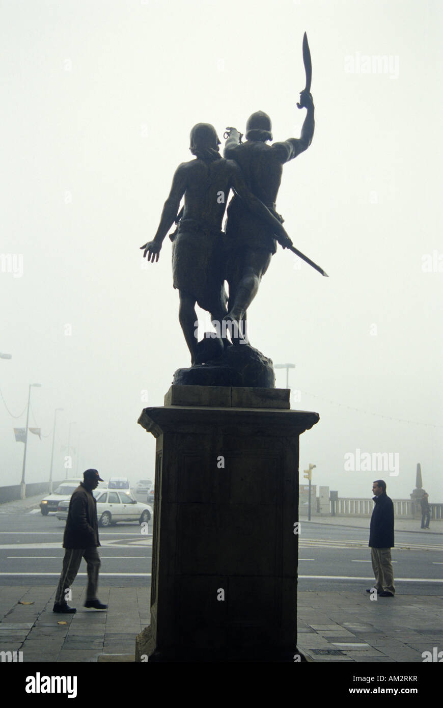 Indibil and Mandoni statue LLEIDA Comunidad Autónoma de Cataluña Spain ...