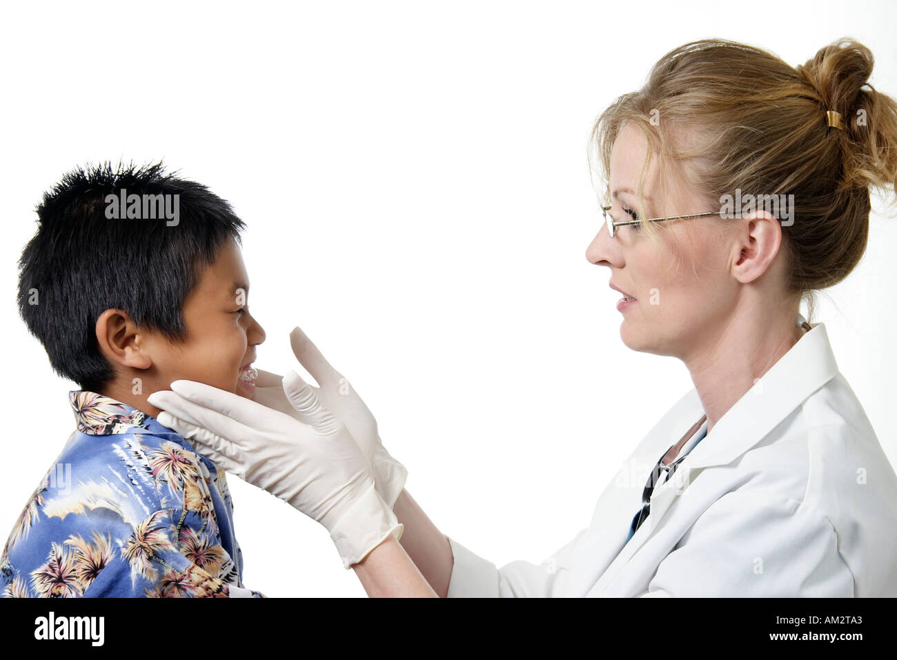 Child having a physical examination by Doctor Stock Photo - Alamy