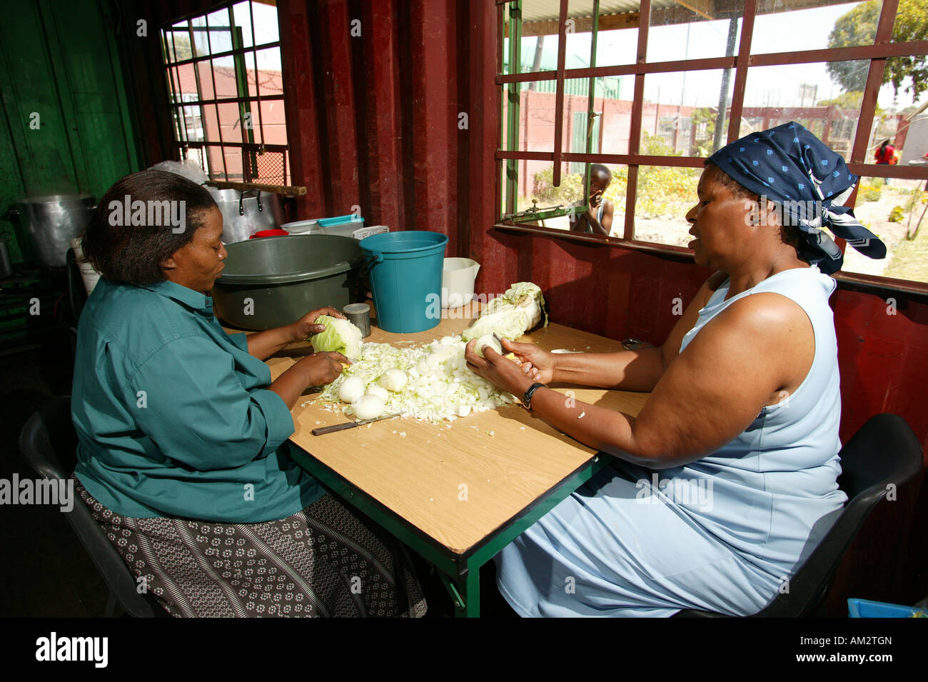 Women cooking in a so-called soup kitchen, Cape Town, South Africa ...