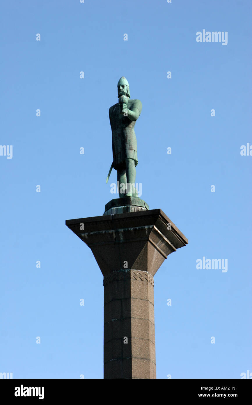 Trondheim Torvet statue city center Stock Photo - Alamy